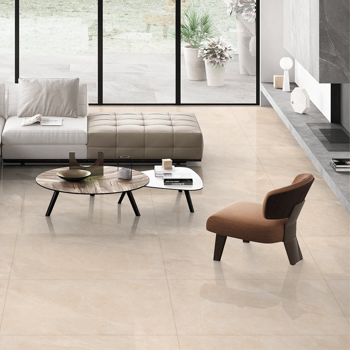 Carrelage effet marbre brillant - End Marvel Ivory - 60x120cm – Stock ...